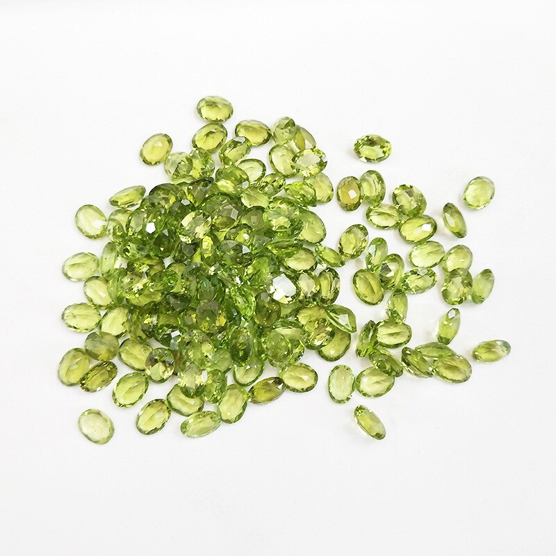 100% Natural Peridot face 6*8mm oval bare Stone ca... – Grandado