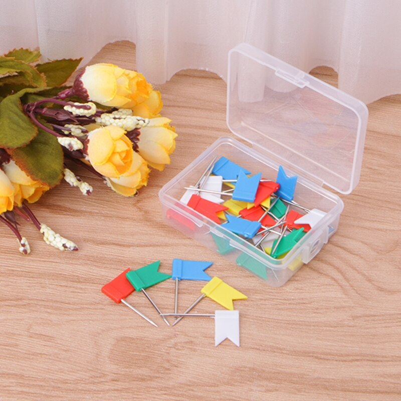 30PCS Flag Marker Shape Map Pins Cork Notice Board... – Vicedeal