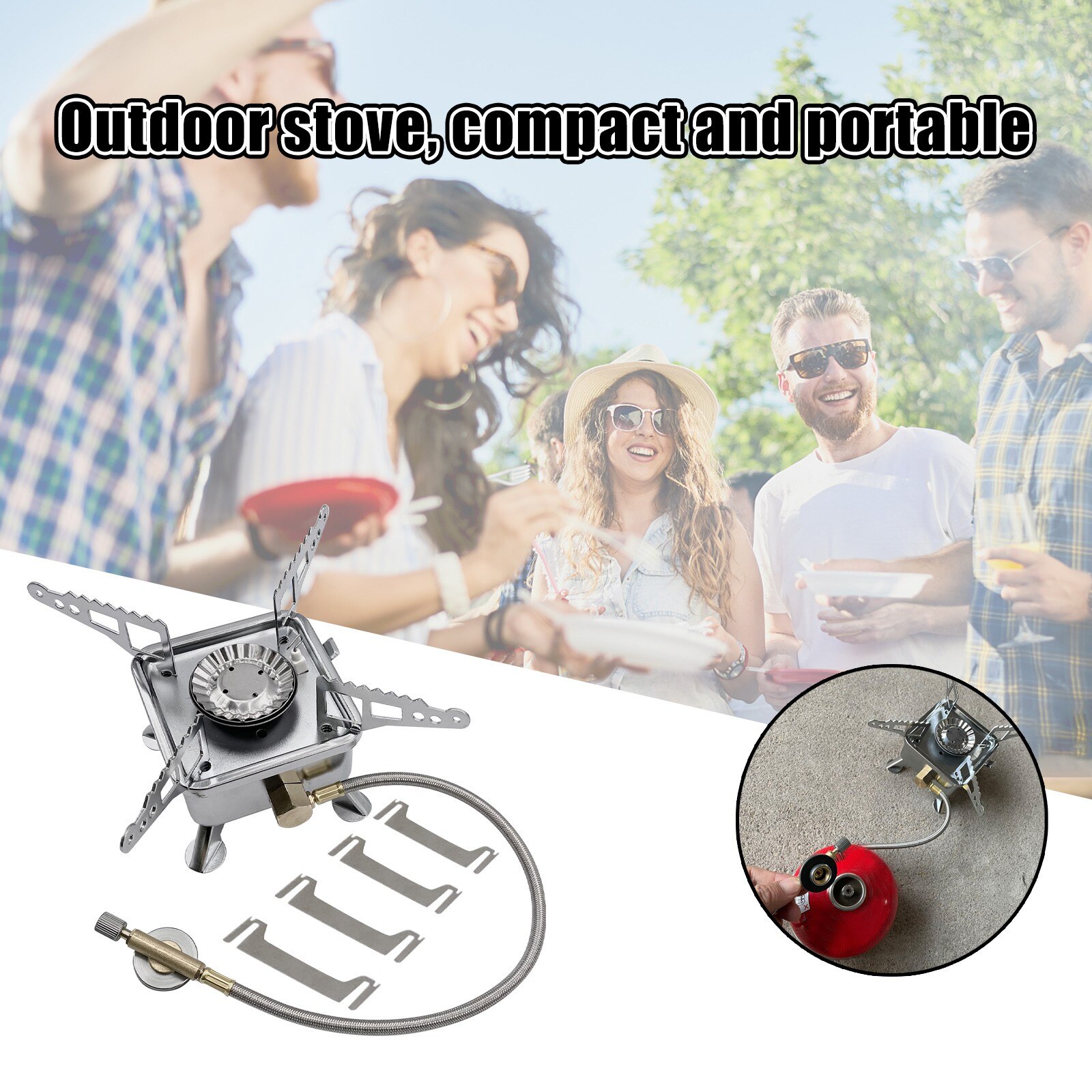 Outdoor Gas Stove Camping Gas Burner Folding Elect... – Grandado