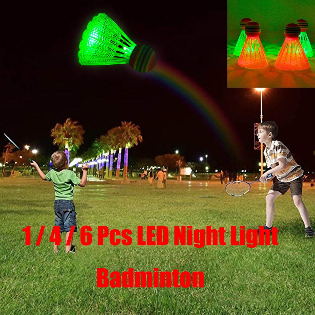 1/4/6 PCS Colorful LED Luminous Plastic Nylon Badm... – Vicedeal