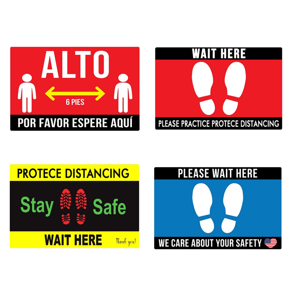 PVC Social Distancing Ground Sticker Indoor Outdoo... – Vicedeal