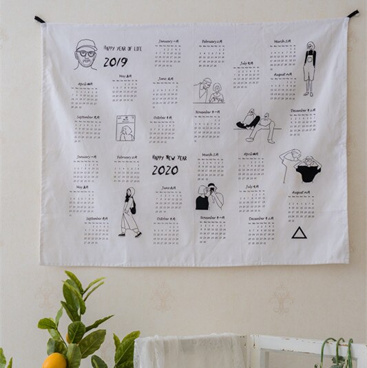 Big Size And Calendar Fabric Printed Wall Calendar... – Grandado