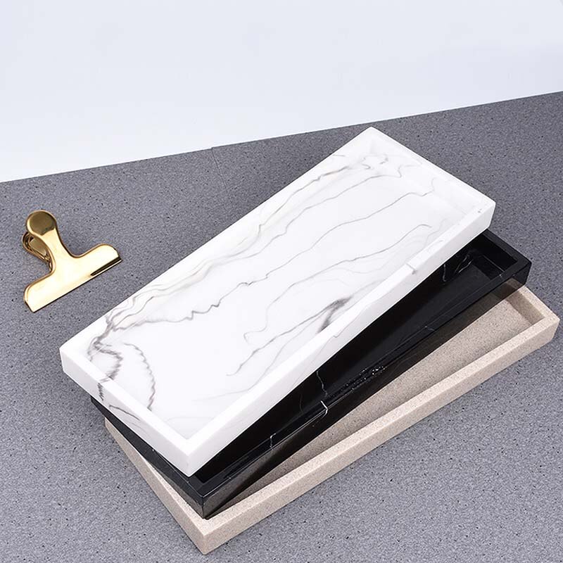 JINSERTA Marbled Storage Tray Resin Jewelry Displa... – Grandado