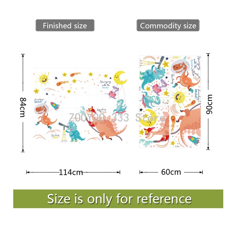 Dinosaur Shaped Wall Stickers, 4 Styles, Nursery D... – Grandado