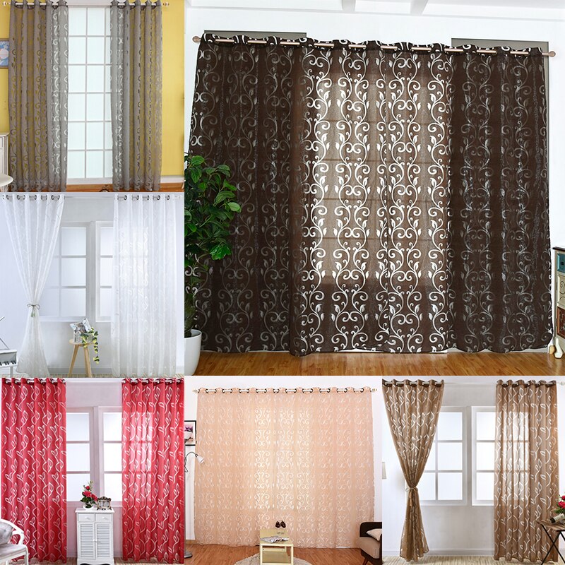 39 x 98 inches Curtains Polyester Semi-Blackout Gr... – Vicedeal