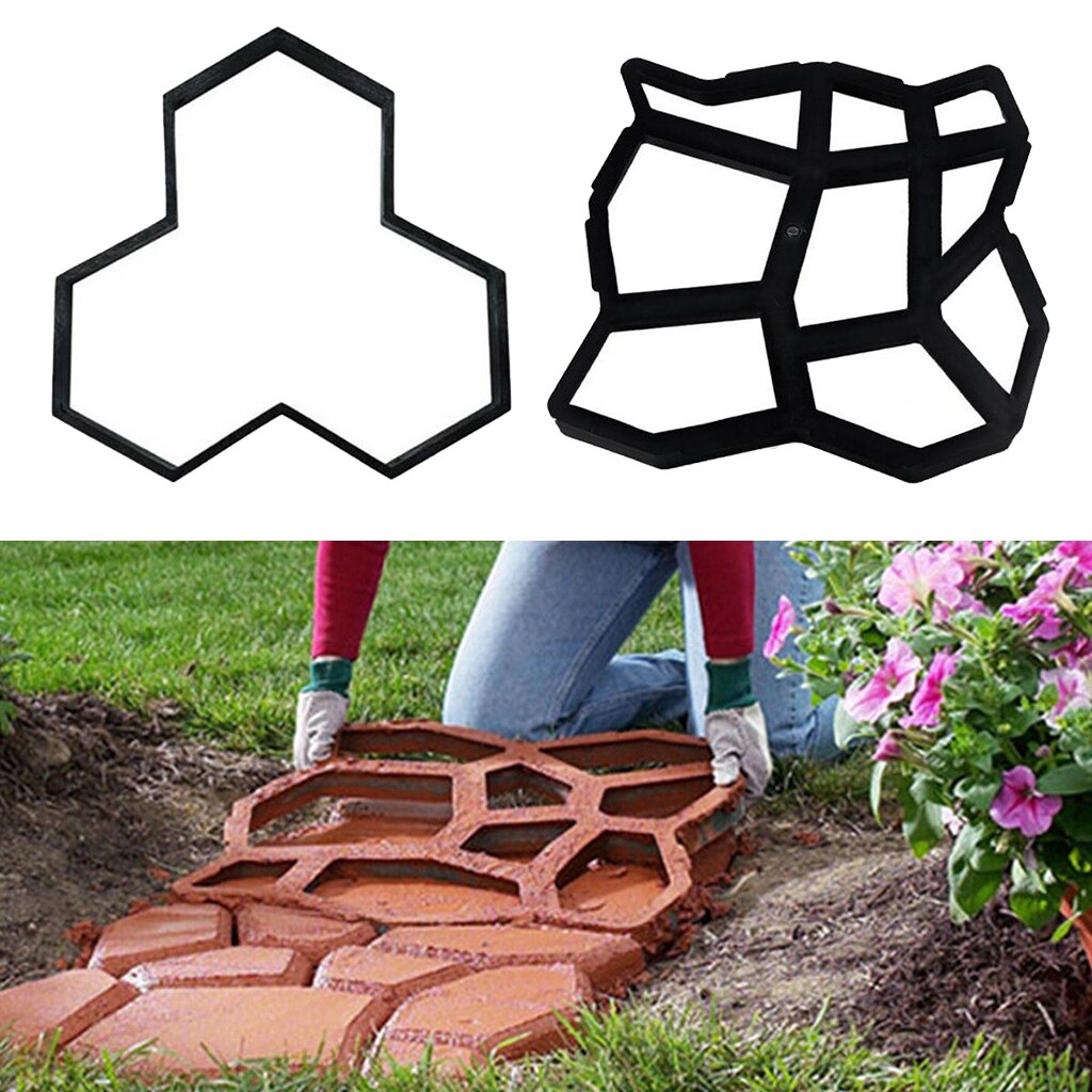 2 Pieces Garden Pathway Stepping Stones Mold Pavin... – Grandado