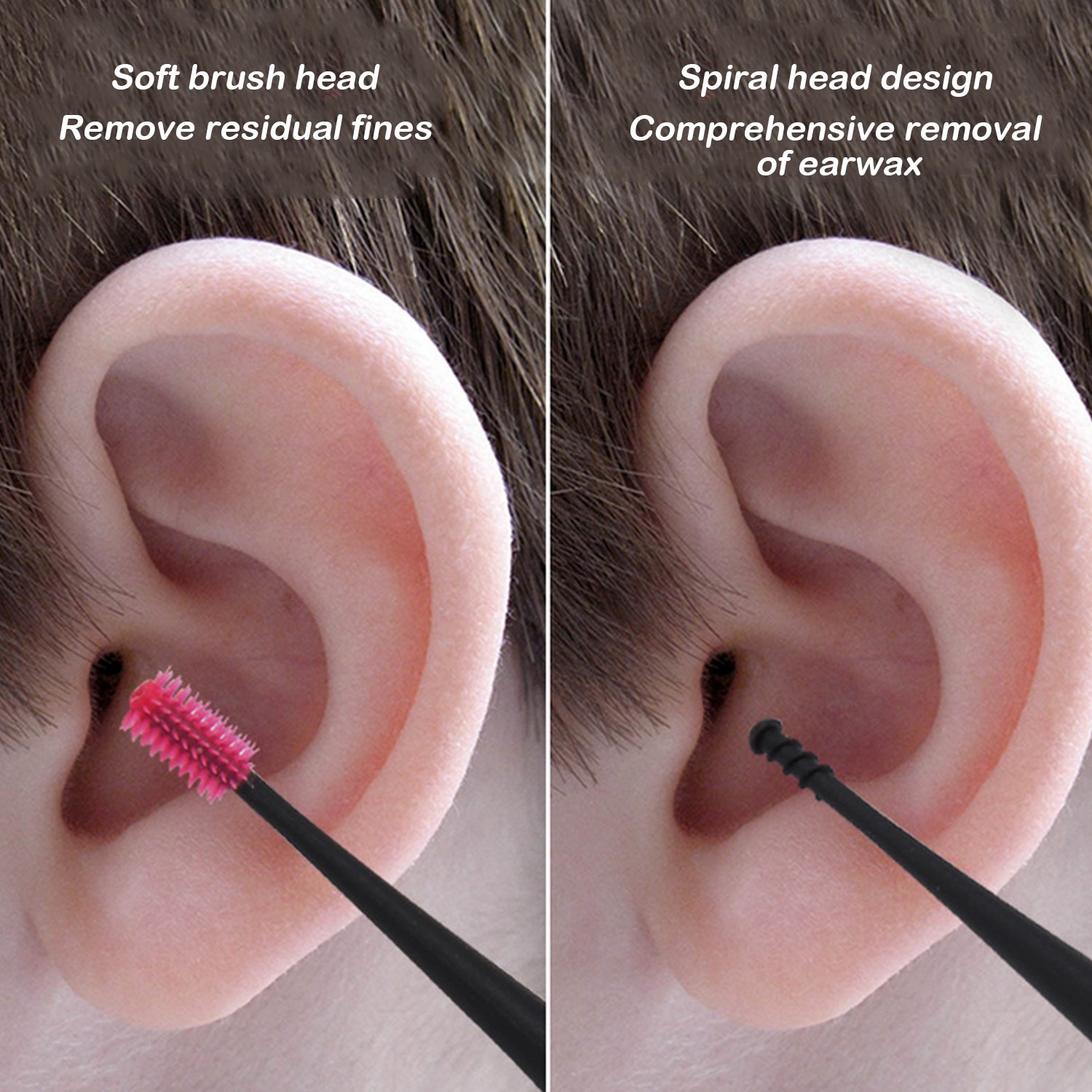 Kids Adults 2pcs Reusable Soft Silicone Ear Pick S... – Grandado