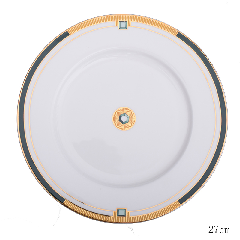 Dining Porcelain Luxury Full Plates Sets Gold Birt... – Grandado