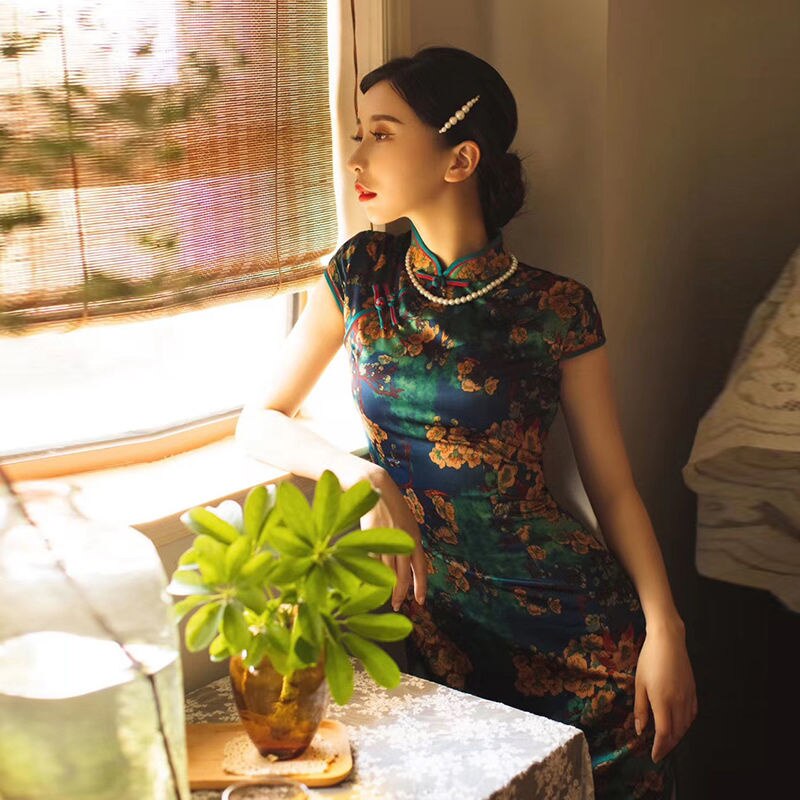 Old Shanghai Vintage Qipao Ethnic Style Women Chin... – Vicedeal