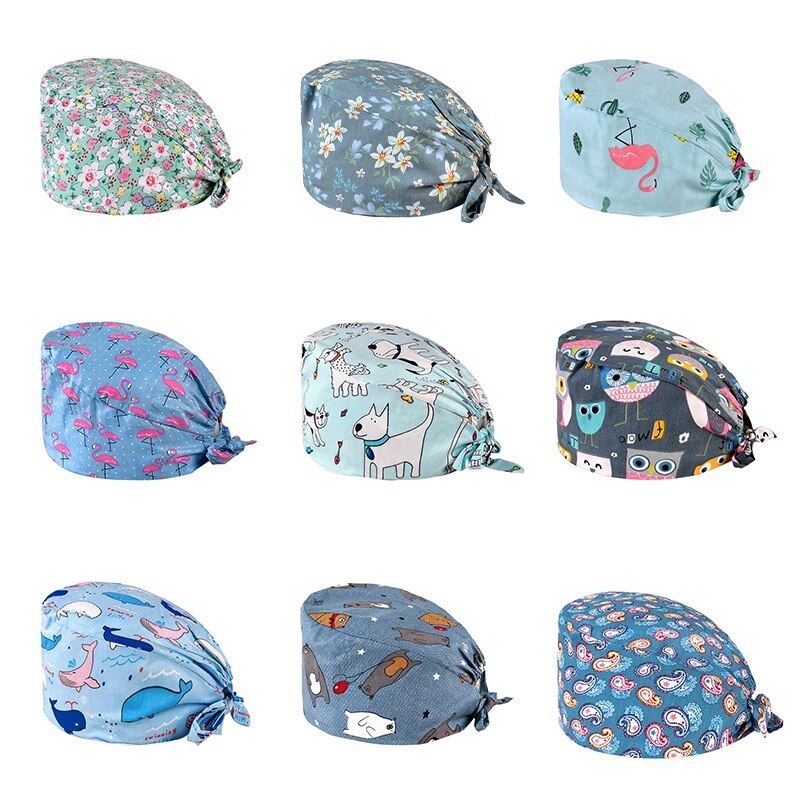 Unisex Surgical Cap Doctor Nurse Cotton Bouffant C... – Grandado