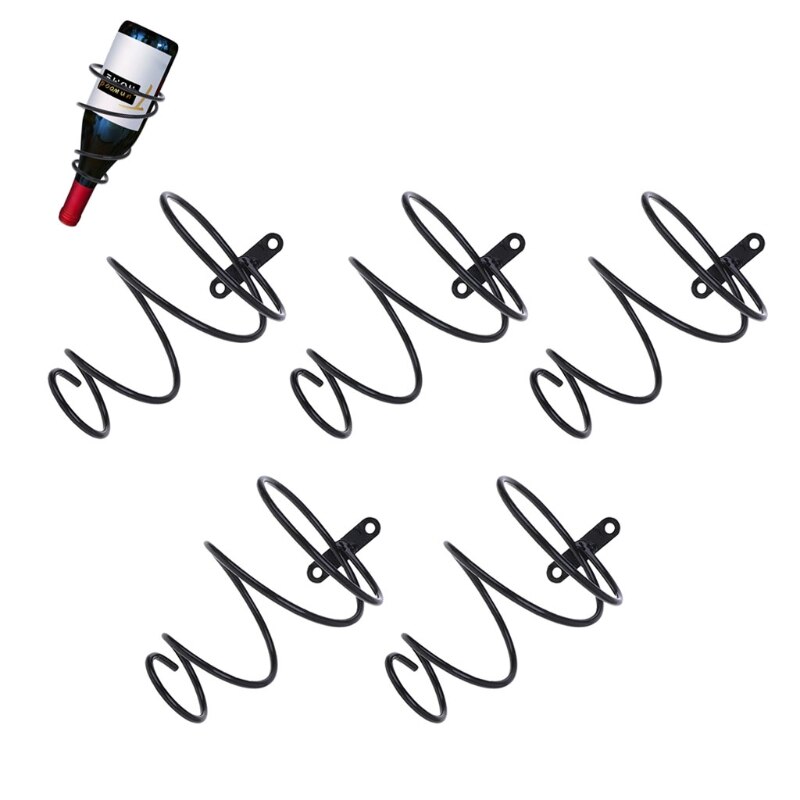 1/3/5 Pcs/set Metal Wall Mounted Wine Racks Red Wi... – Grandado