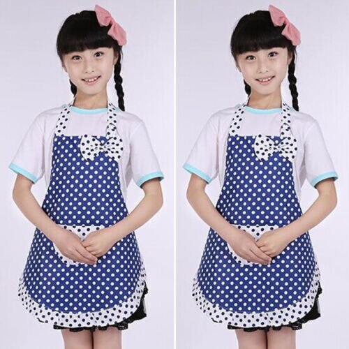 Mooie Cartoon Roze Strik Dot Schort Leuke Kind Kid... – Vicedeal