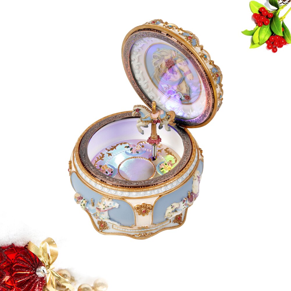 Merry-go-round Box Spring Lighting Box Desktop Ado... – Grandado