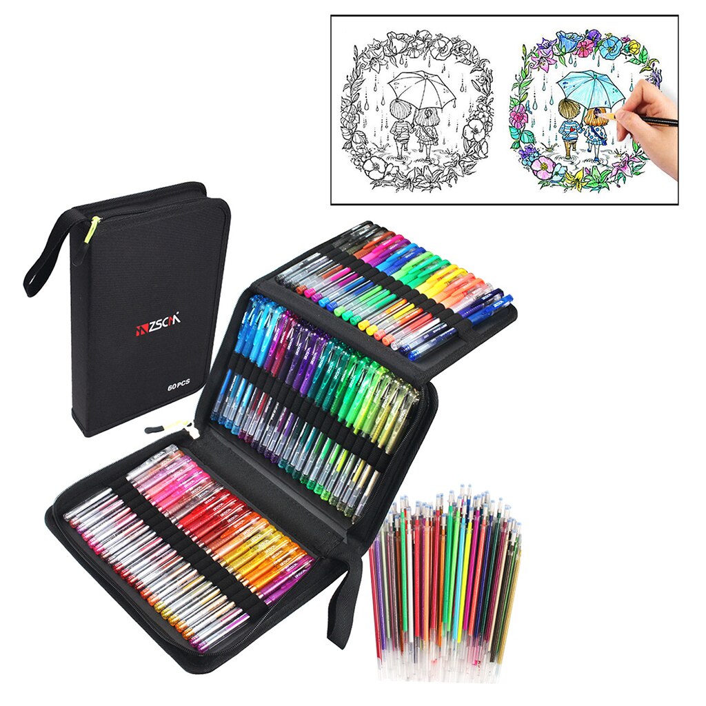 Gel Pens 120 Colors Gel Marker Set Colored Pen wit... – Grandado