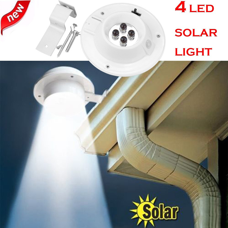 4 LED Solar Powered Gutter Light Outdoor Garden Ba... – Grandado