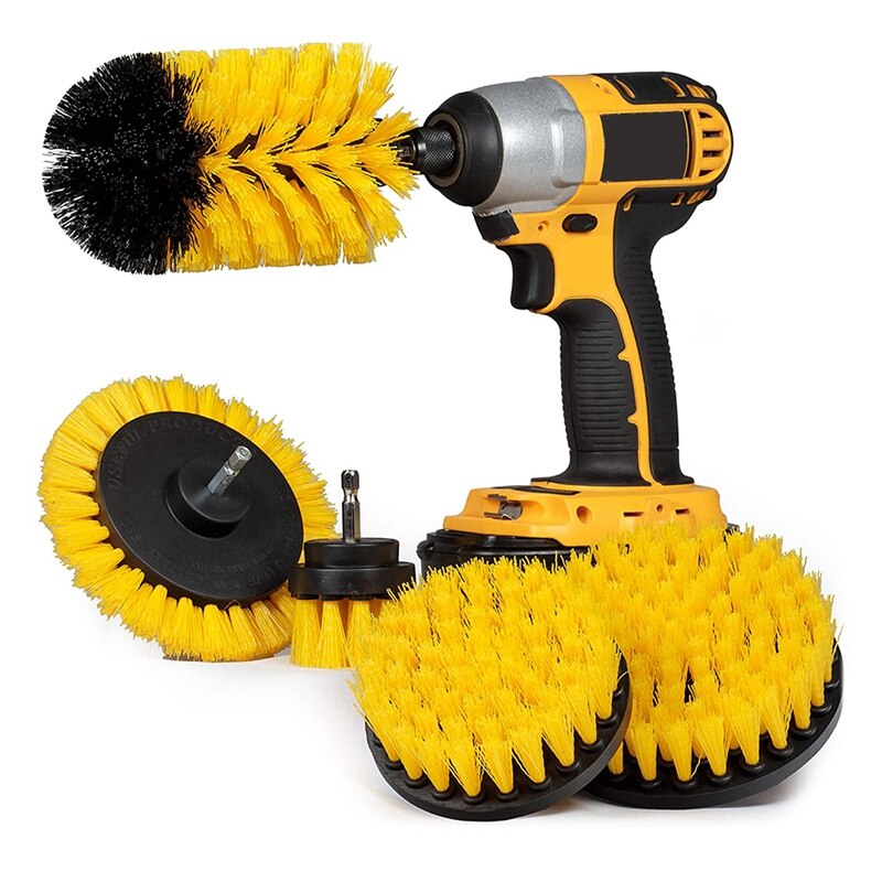 Drill Brush Power Scrubber Kit Kitchen Cleaning Br... – Vicedeal