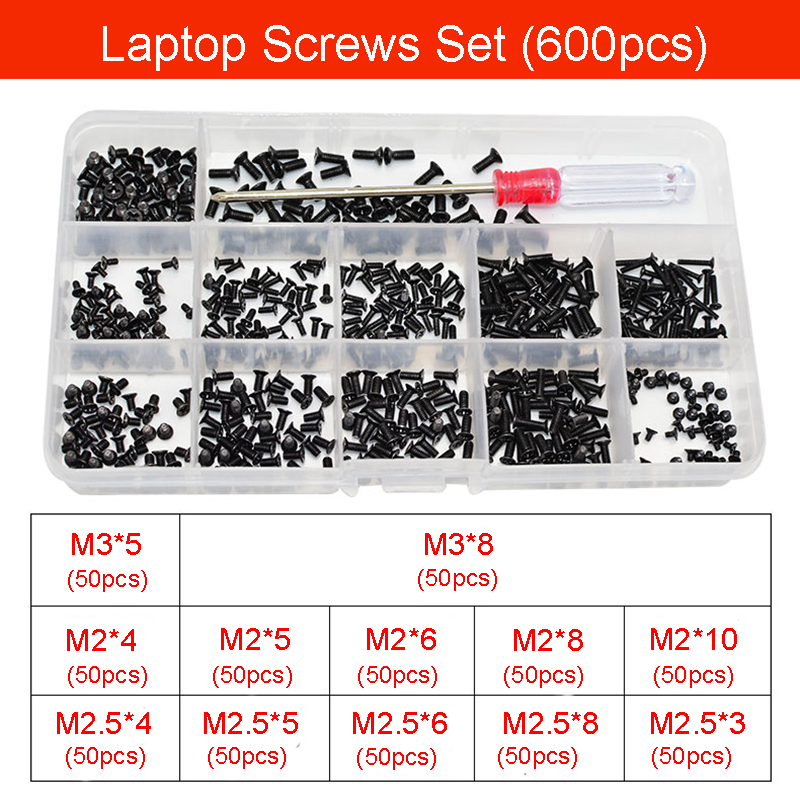 Laptop Screws set 600 Pcs for Lenovo HP Dell Samsu... – Vicedeal