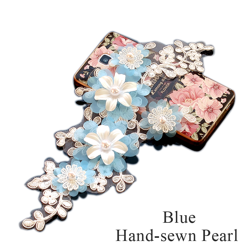 1 par spetsapplikation 3d blommor broderispetsar f... – Grandado