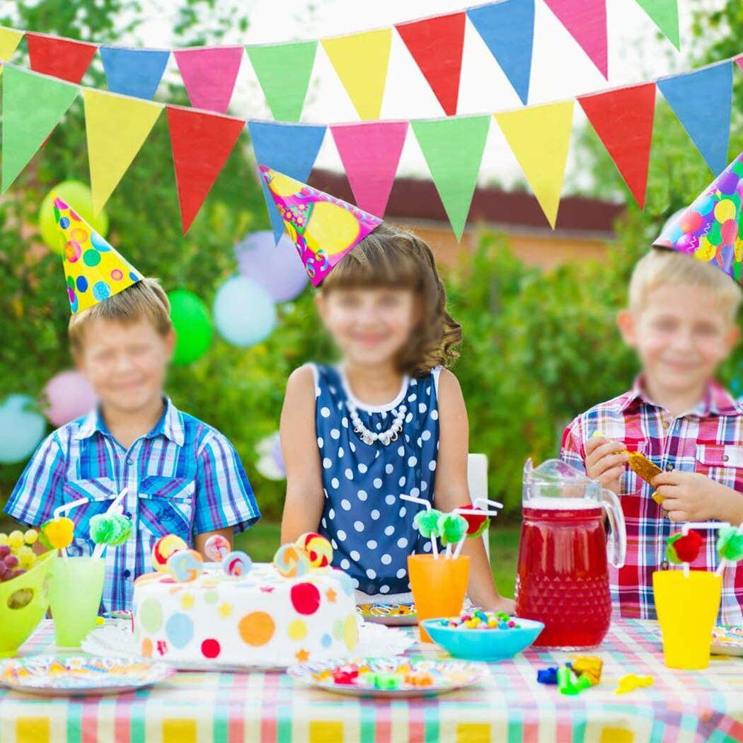 150 Flags Rainbow Pennant Colorful Hanging Triangl... – Vicedeal