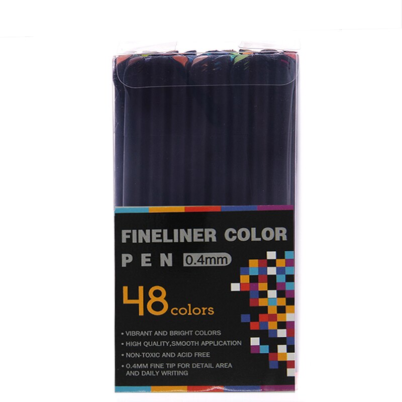12/24/48/60 Color Fineliner Pen Set Felt Tip Art M... – Vicedeal