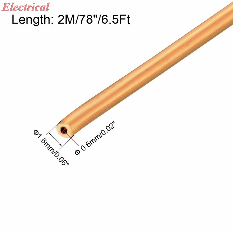 1pc Refrigeration Tubing 1.6mm OD 0.6mm ID 6.5Ft L... – Grandado