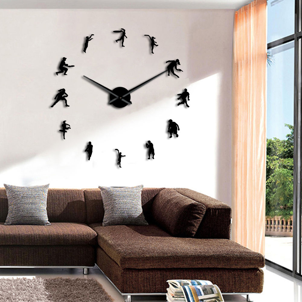 Large Wall Clock Sport Themed Male and Female Tenn... – Vicedeal