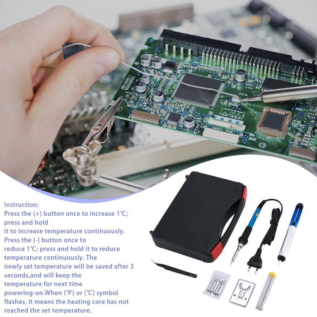 12PCS SET Adjustable Temperature Electric Solderin... – Grandado