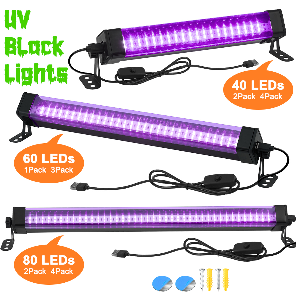 1/2/3pack LED black light bar,8/12/16W USB blackli... – Vicedeal
