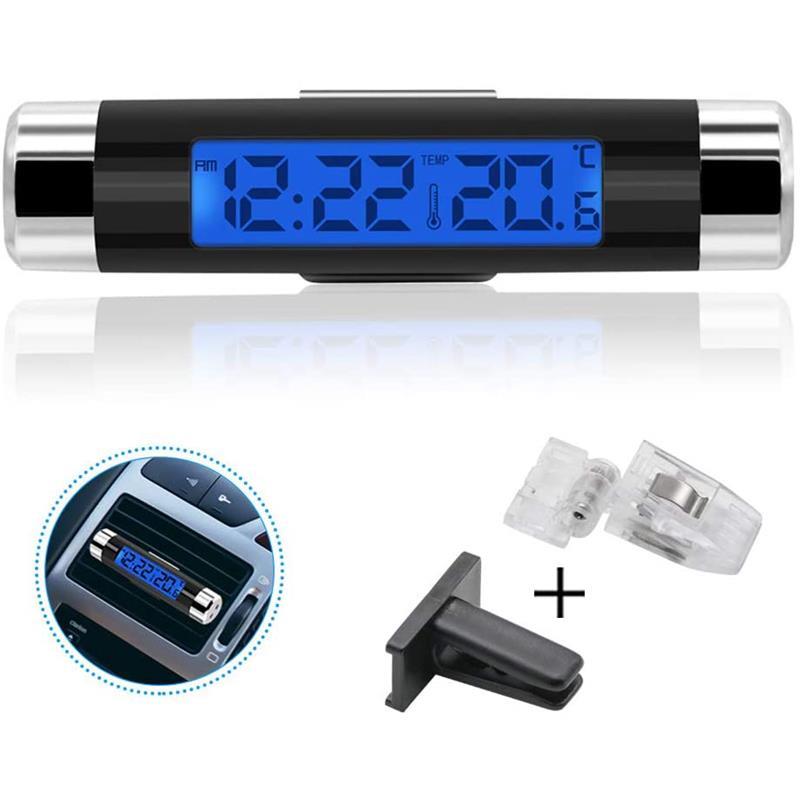 2 in 1 Mini Car Digital Clock&Temperature LCD Disp... – Grandado