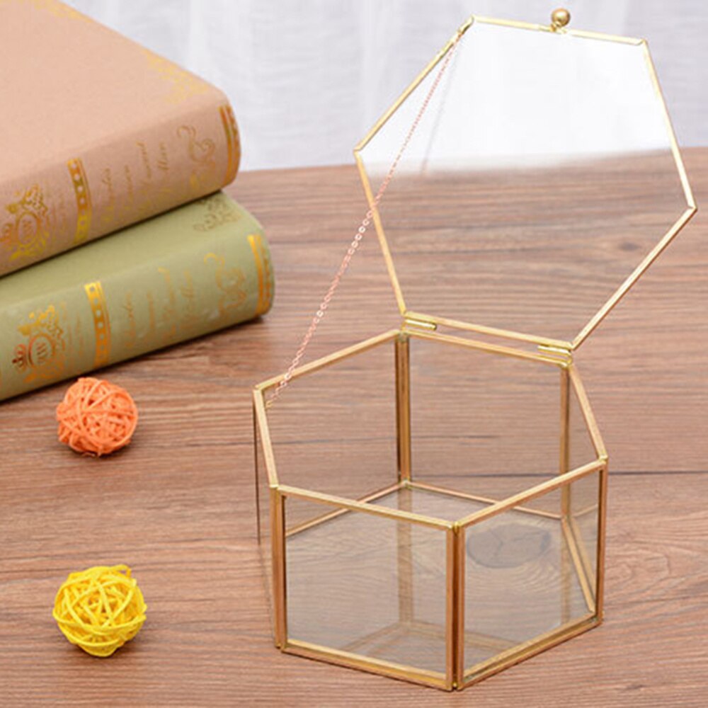 Hexagon Geometric Ring Box Unique Wedding Favor Pa... – Grandado