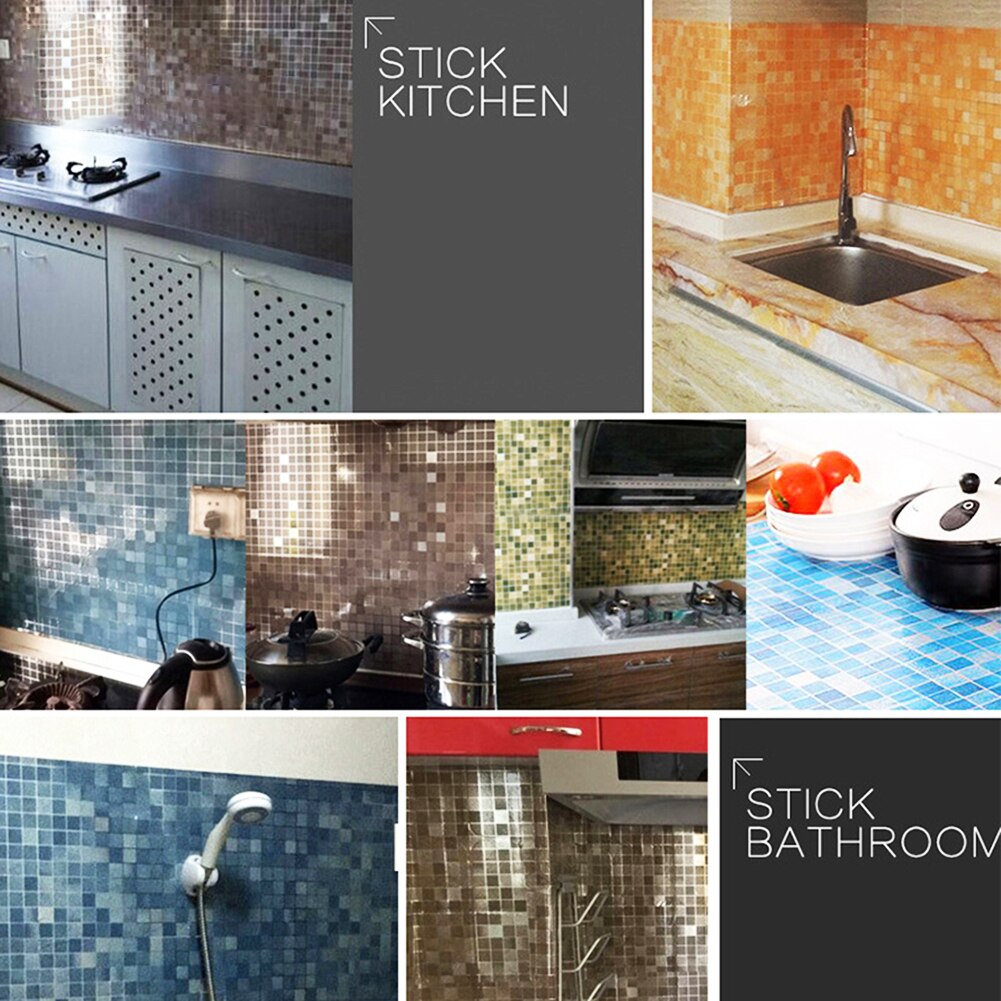 5m anti-olje värme mosaik självhäftande kakel back... – Grandado