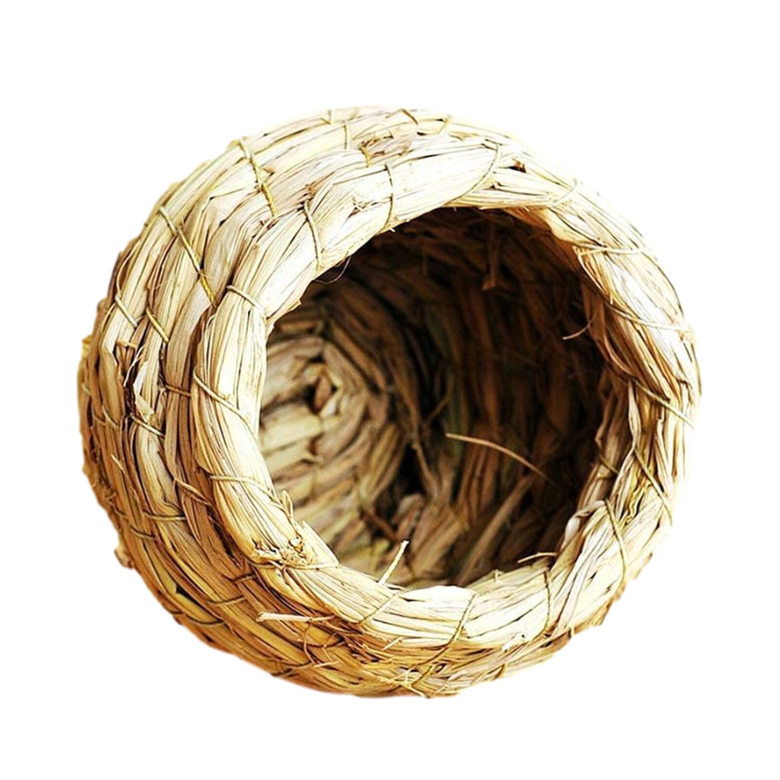 Straw Budgerigar Bird's Nest Round Rattan Bird Nes... – Grandado