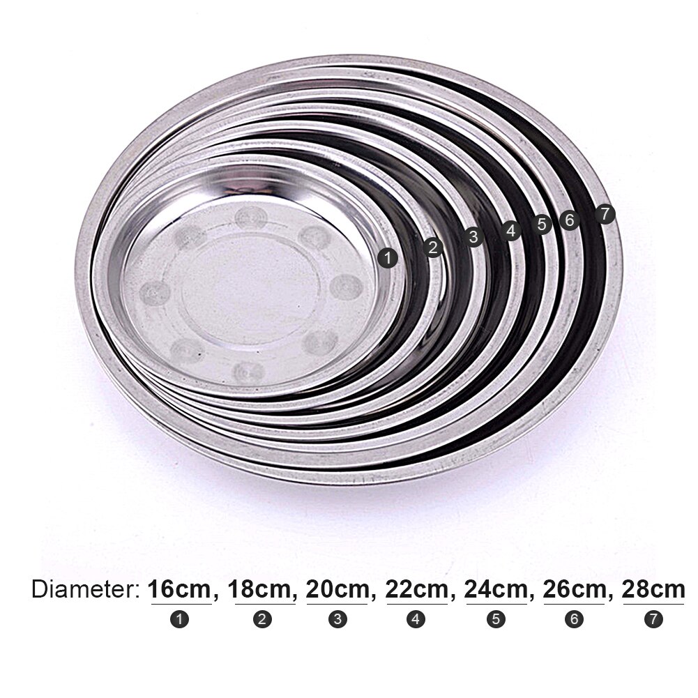 Diner Platen Lade 16-28Cm Diameter Tone Rvs Fruit ... – Grandado