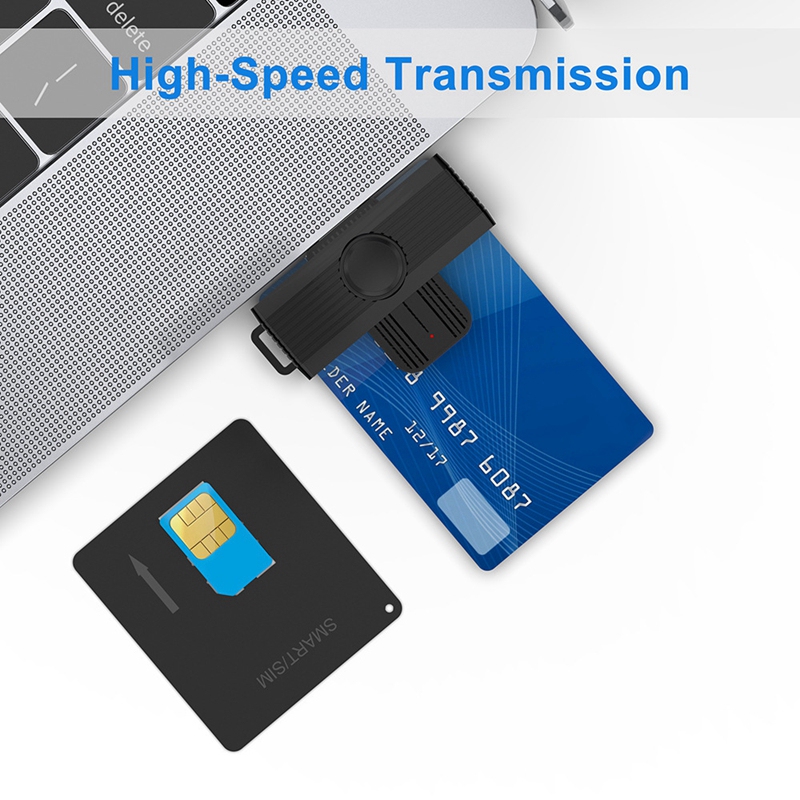 USB 2.0 Smart Card Reader Bank Card SIM CAC Cardre... – Vicedeal