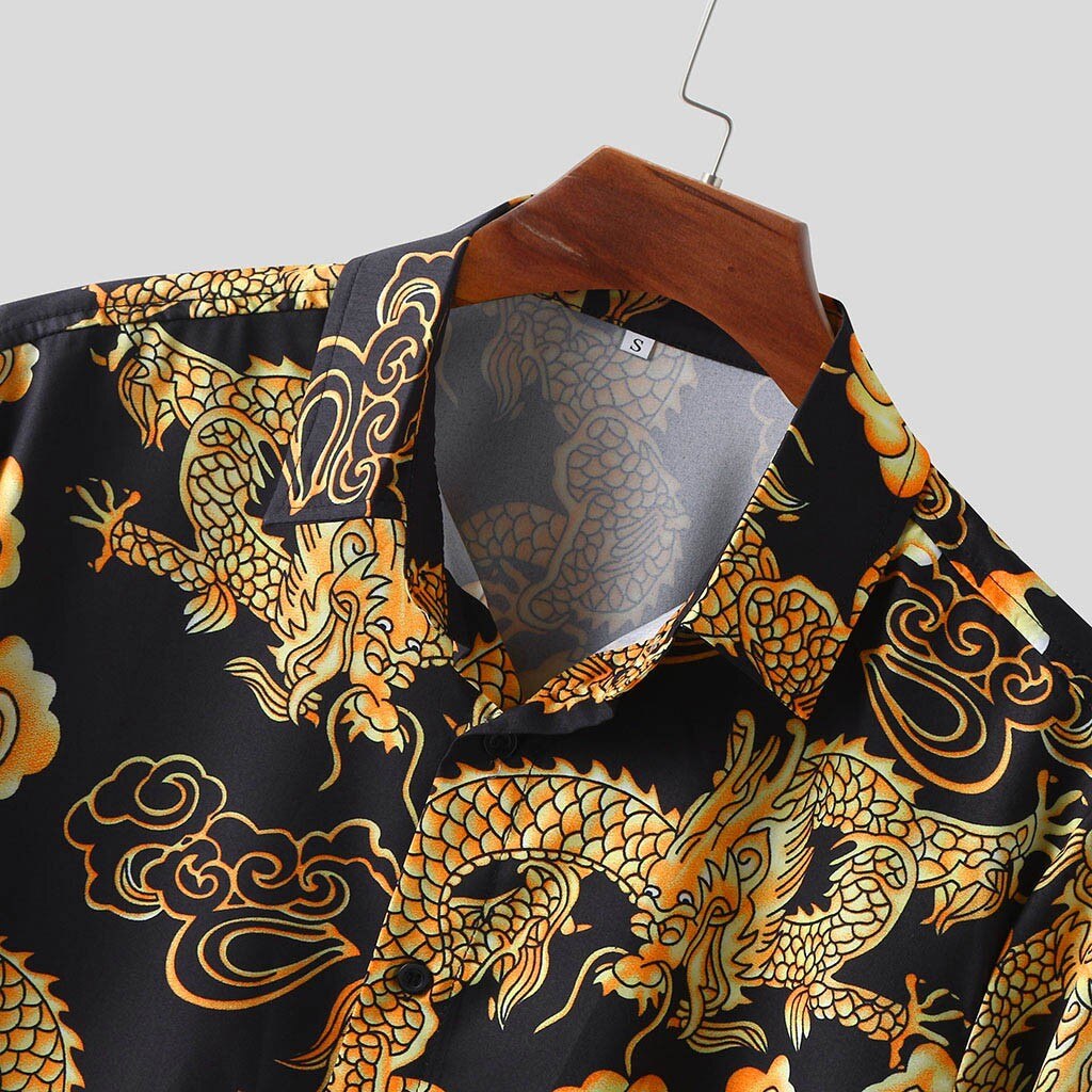 Multicolor Chinese style 3D Print Shirts Men Autum... – Grandado