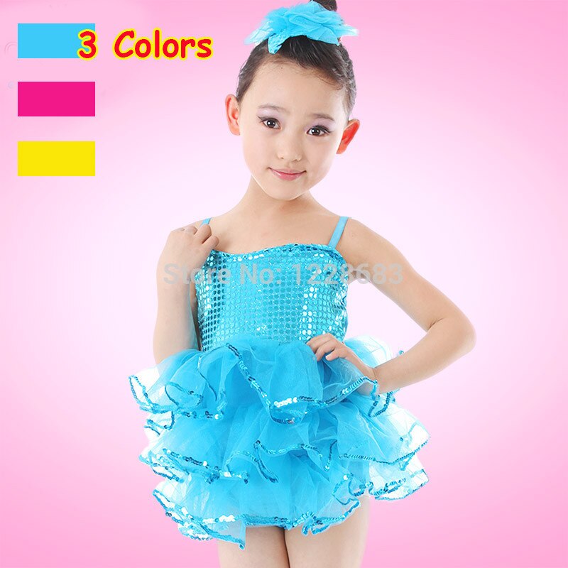 Sequin Kids Girls Jazz Dance Wear Modern Dance Cos... – Vicedeal
