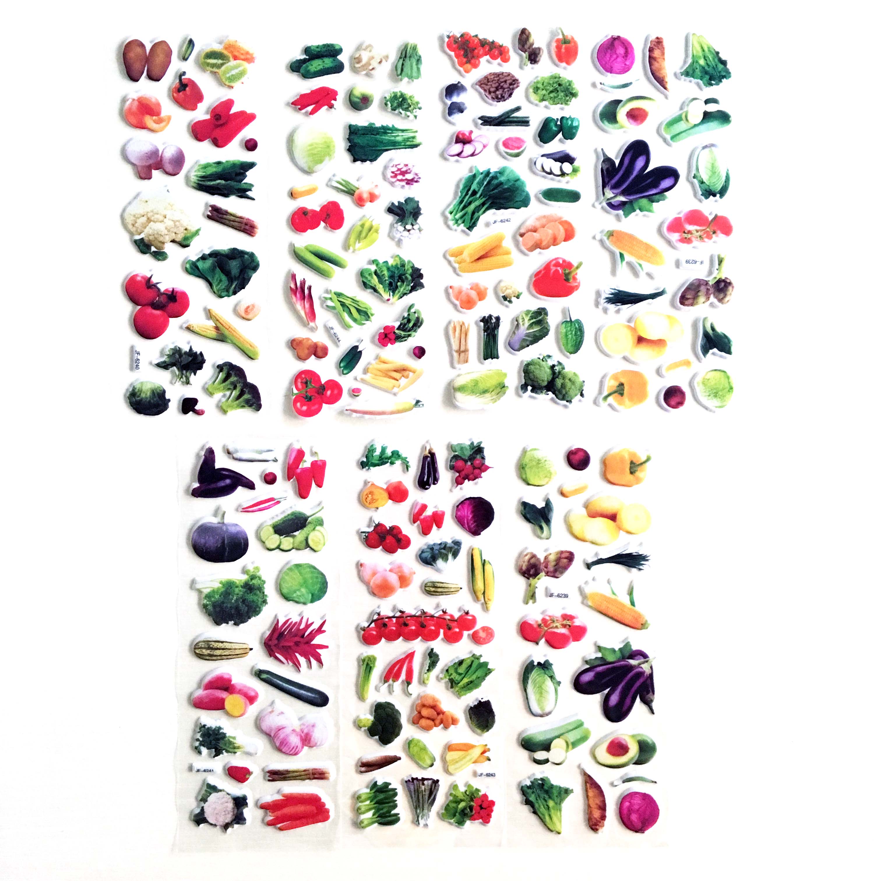 6 pcs 3D Stickers vegetables Stickers Kids Childre... – Vicedeal