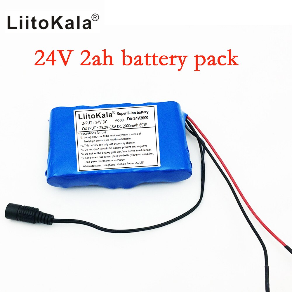 Liitokala 24V 2ah lithium battery pack suitable fo... – Grandado