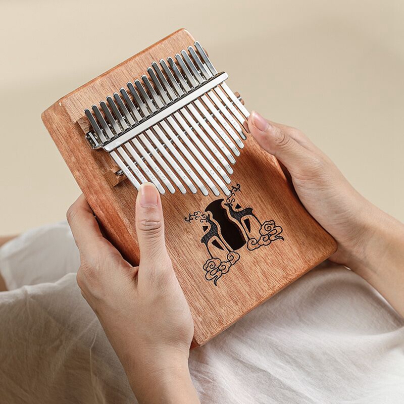 AD-HLURU 17 Keys Kalimba Thumb Piano Mahogany Wood... – Grandado