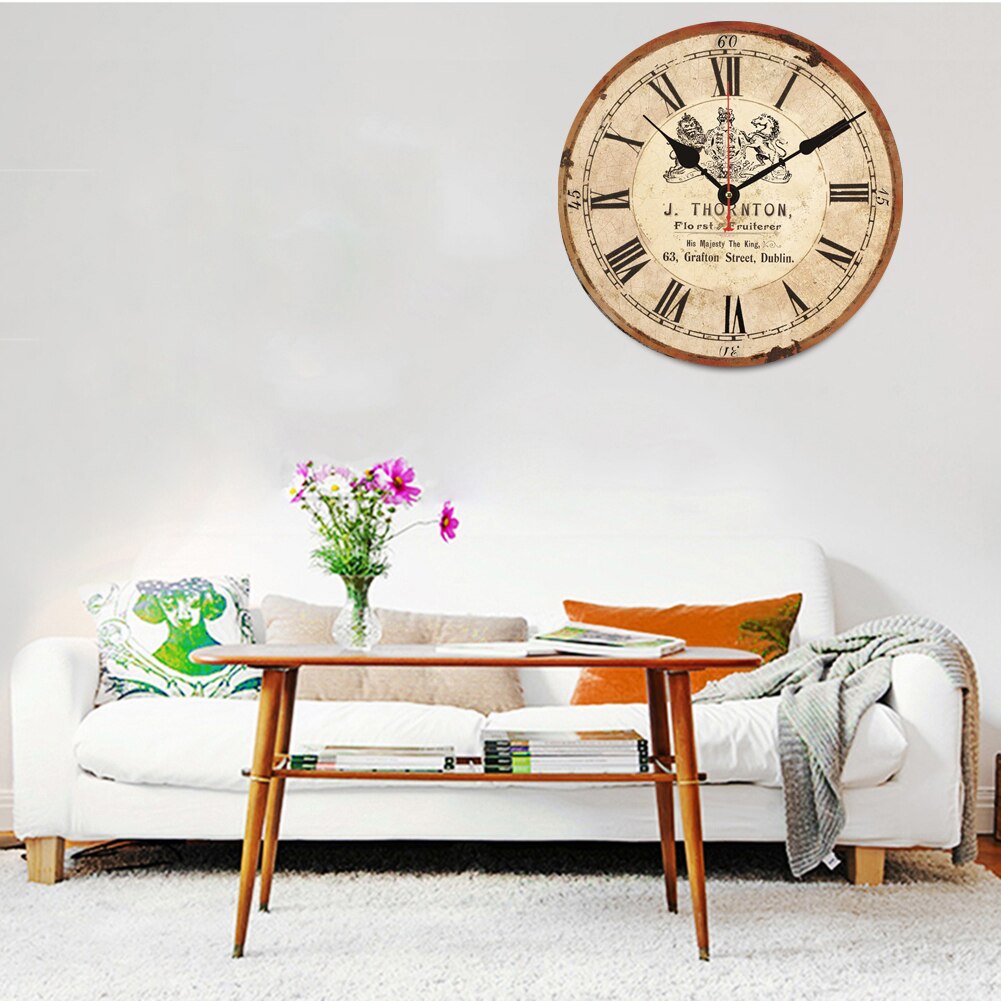 Large Wall Clock Shabby Retro Paris Wine Manner Pa... – Grandado