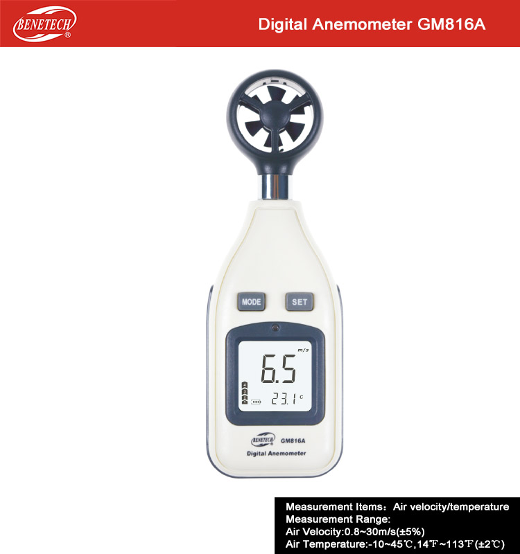 Mini digital handheld Wind speed meter scale Anemo... – Grandado