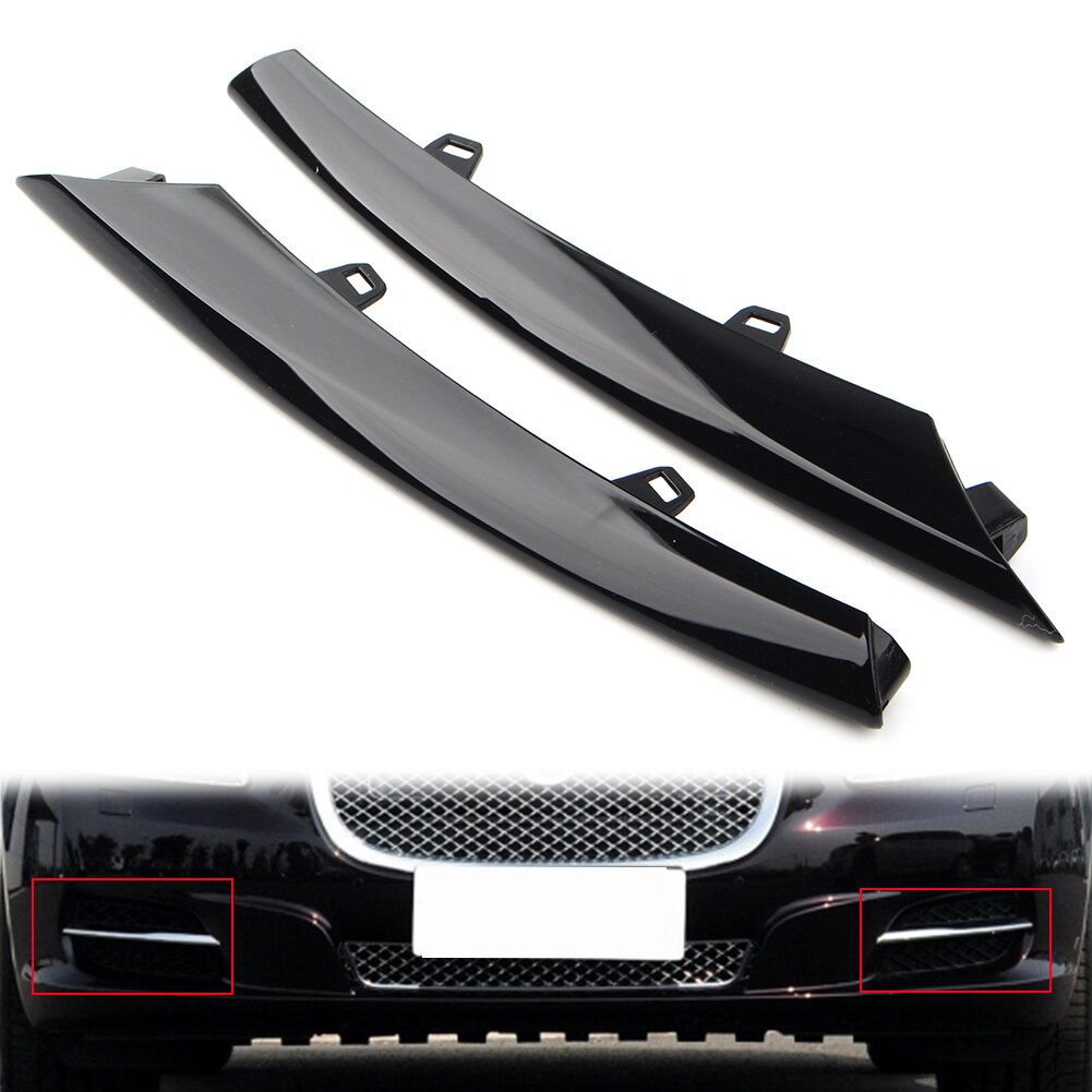 1pair Car Front Side Grille Gloss Black Lower Bump... – Grandado