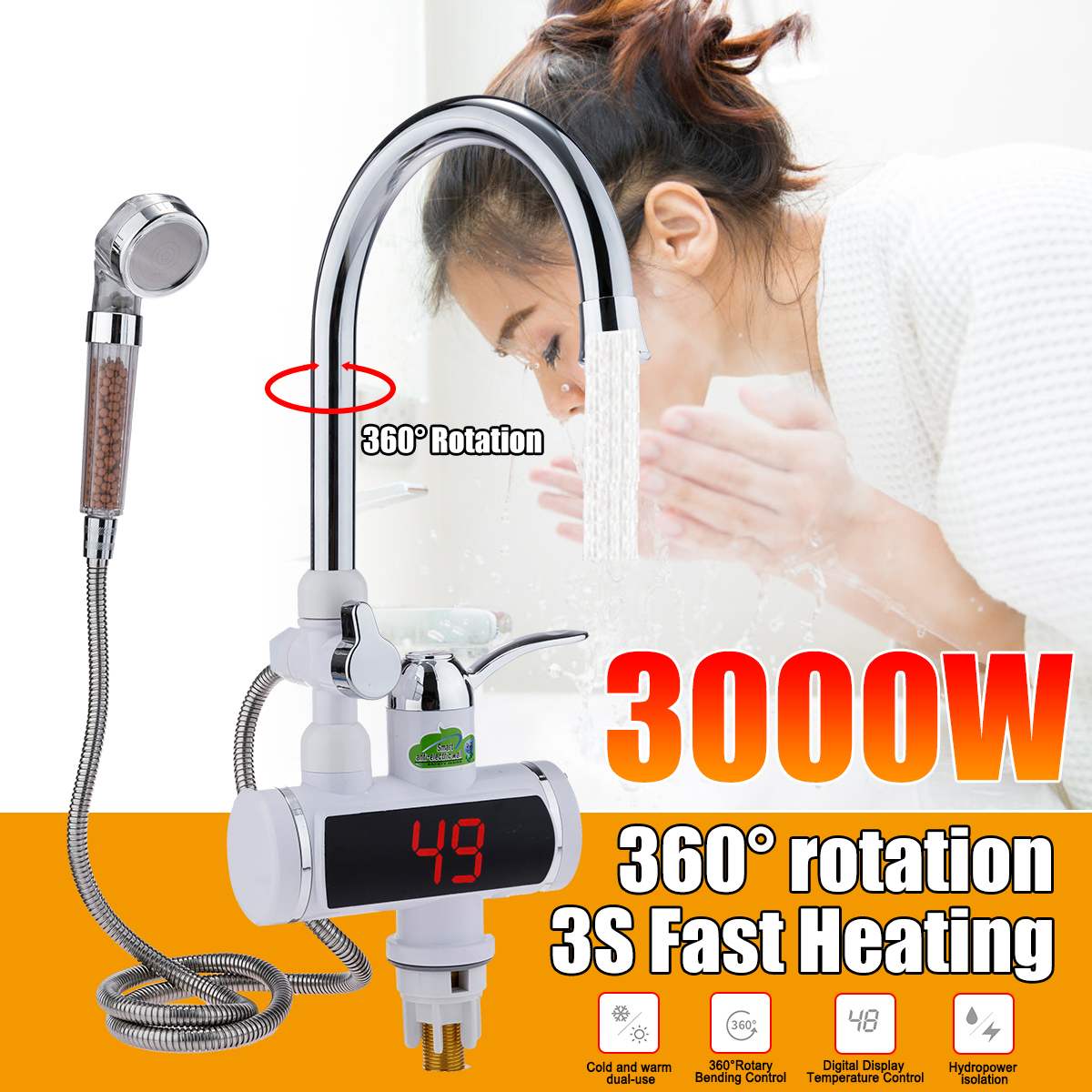 220V 3000W Boiler Kraan Douche Instant Water-Heate... – Vicedeal