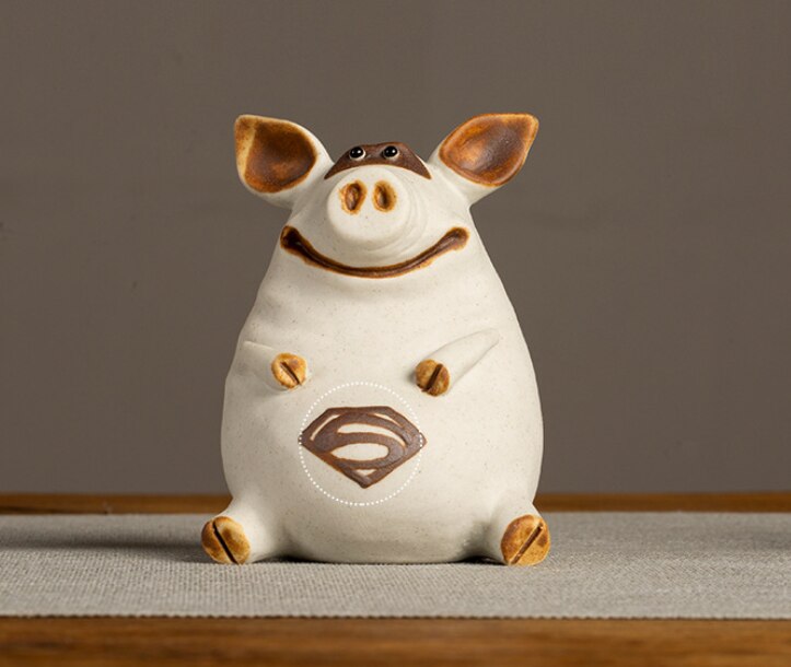 Ceramic Zodiac Pig Decoration Lucky Pig Home Decor... – Vicedeal