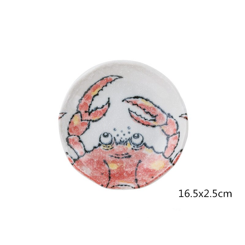 1 Pcs Eenvoudige Diner Plaat Rode Krab Diner Plaat... – Grandado