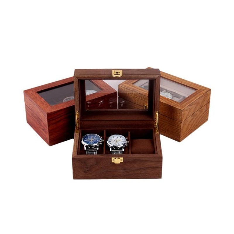 2/3/6 Grids Wooden Watch Box Holder Organizer Stor... – Grandado