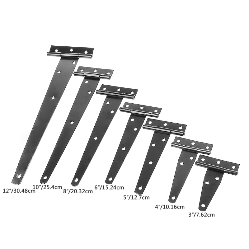 Black Paint T Shape Triangle Hinge Cabinet Shed Wo... – Grandado