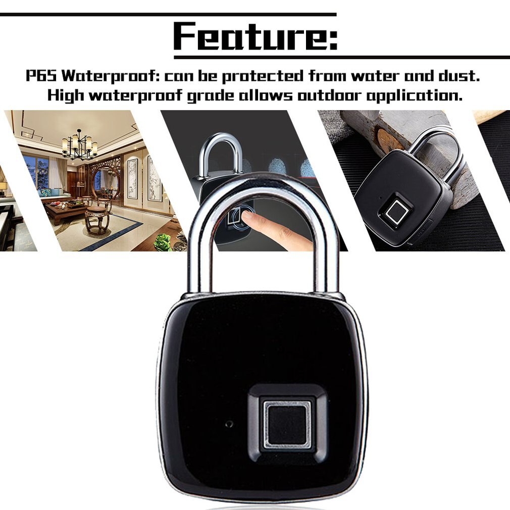 FingerprintElectronic Intelligent Fingerprint Password Padlock Home ... FingerprintElectronic Intelligent Fingerprint Password Padlock Home ...
