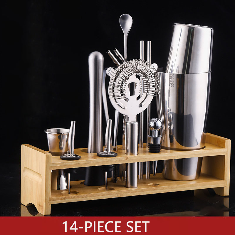 Stainless Steel Glass Bar Cocktail Shaker Set Mart... – Vicedeal