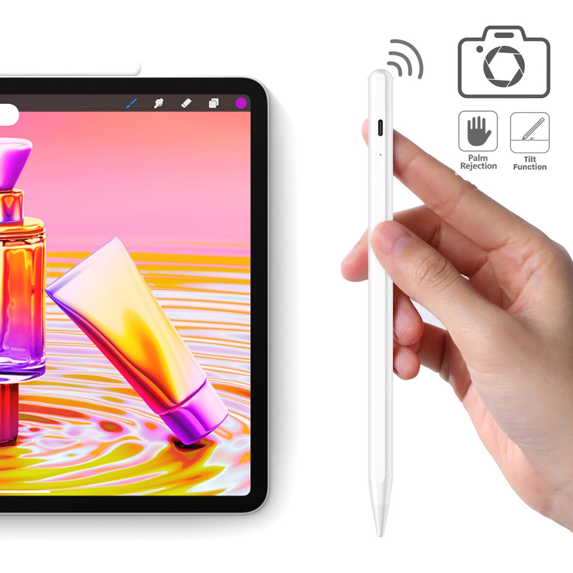 Bluetooth Wireles Pencil Pen for iPad with Palm Re... – Vicedeal